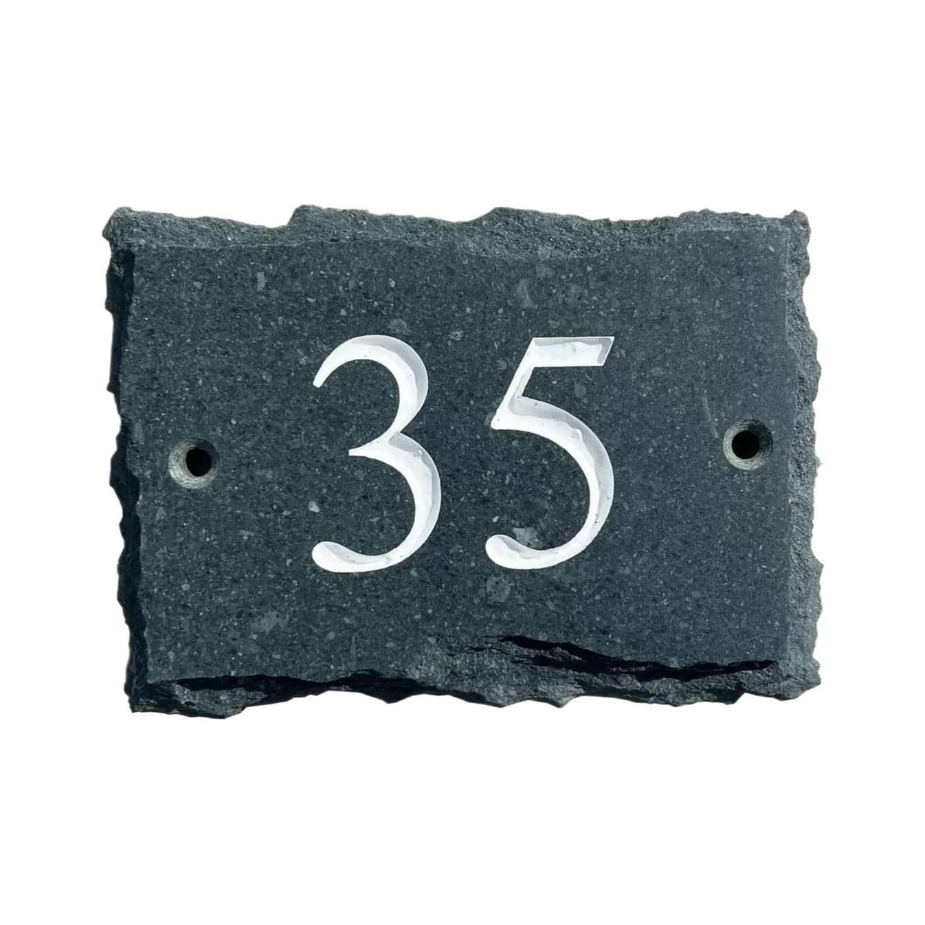 2 Inch Harassed Edged Slate House Number | Honister Slate